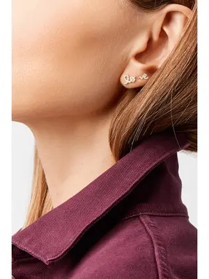 SYDNEY EVAN Love 14-karat Diamond Earrings
