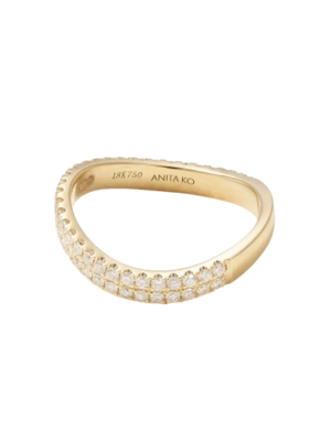 ANITA KO Curved 18-karat Diamond Ring - Gold
