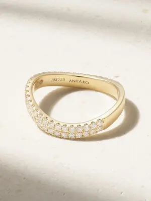 ANITA KO Curved 18-karat Diamond Ring