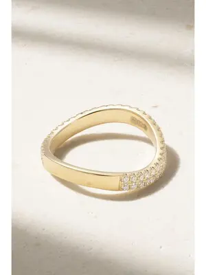 ANITA KO Curved 18-karat Diamond Ring