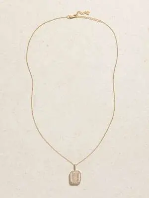 Mateo Initial Quartz Diamond Necklace