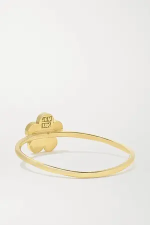 JENNIFER MEYER Mini Daisy 18-karat Turquoise Ring