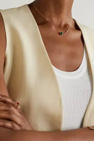 PIAGET Possession 18-karat Malachite And Diamond Necklace