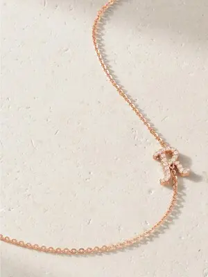 ANITA KO Initial 18-karat Diamond Necklace