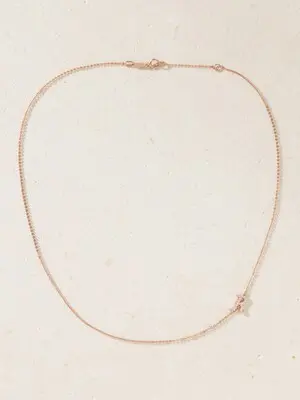 ANITA KO Initial 18-karat Diamond Necklace