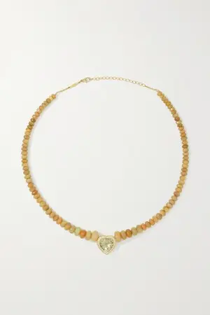 Jacquie Aiche Jacquie Aiche 14-karat Gold Multi-stone Necklace Orange
