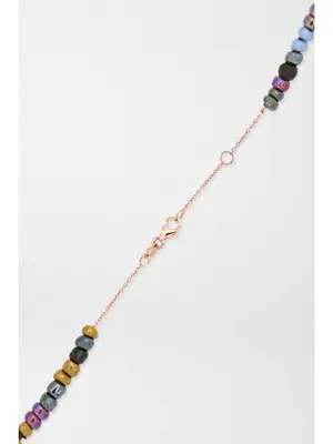 DIANE KORDAS 14-karat Bead And Diamond Evil Eye Necklace