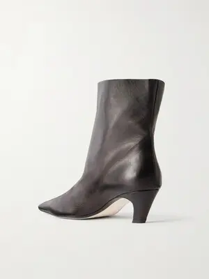 Khaite Arizona Leather Ankle Boots