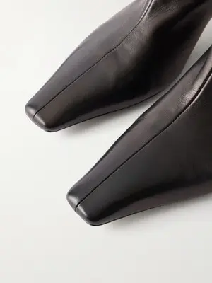 Khaite Arizona Leather Ankle Boots