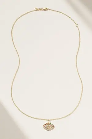 SYDNEY EVAN Evil Eye Multi-stone Necklace