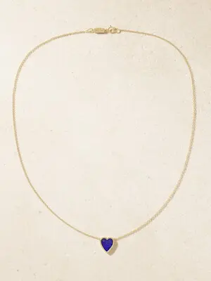 JENNIFER MEYER Mini Heart 18-karat Lapis Lazuli Necklace - Gold