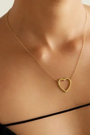 JENNIFER MEYER Open Heart 18-karat Necklace