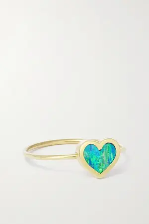 JENNIFER MEYER Extra Small Heart Opal Ring - Gold