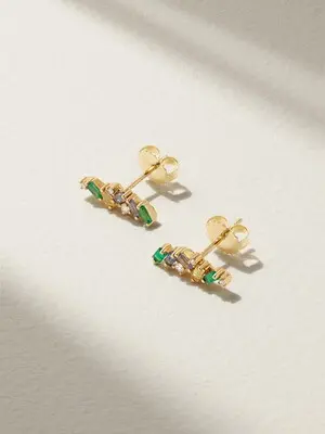 SUZANNE KALAN 18-karat Multi-stone Earrings Gold