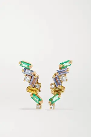 SUZANNE KALAN 18-karat -stone Earrings - Multi