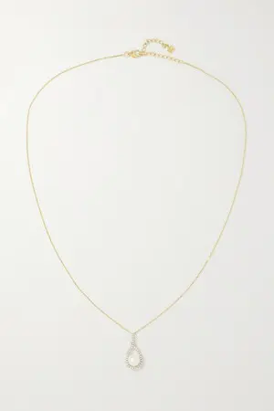 Mateo 14-karat Pearl And Diamond Necklace - Off-white