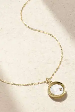 Mateo Mateo 14-karat Gold, Pearl And Diamond Necklace Unknown