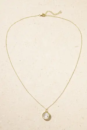 Mateo 14-karat Pearl And Diamond Necklace - White