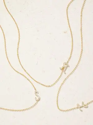 ANITA KO Initial 18-karat Diamond Necklace - Gold