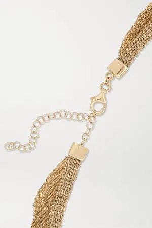 Carolina Bucci Fringe 18-karat And Silk Necklace