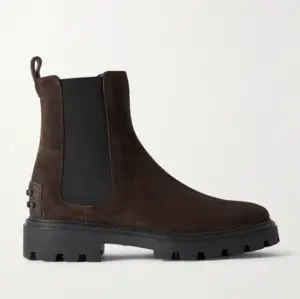 TOD'S Suede Chelsea Boots Chocolate