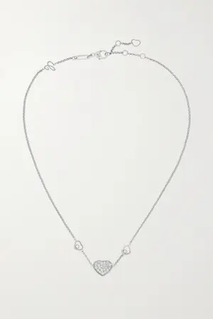 Chopard Happy Hearts 18-karat Diamond Necklace - Silver