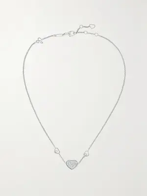 Chopard Happy Hearts 18-karat Diamond Necklace - Silver