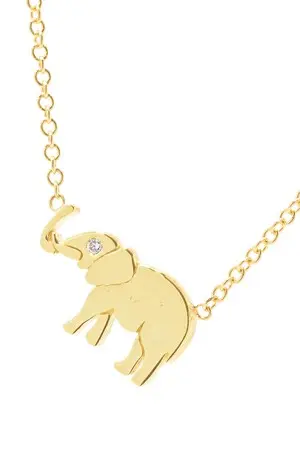JENNIFER MEYER Mini Elephant 18-karat Diamond Necklace
