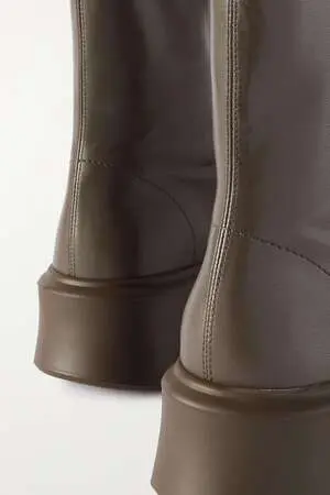 THE ROW - THE ROW Leather Ankle Boots | NET-A-PORTER US