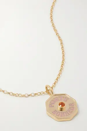 MARLO LAZ Mini Porte Bonheur Coin Necklace - Gold