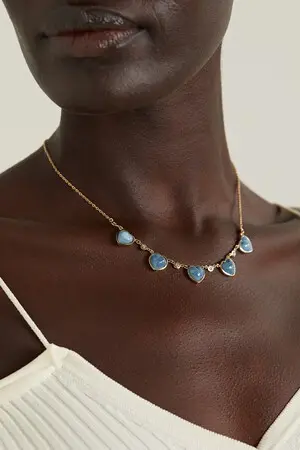 Jacquie Aiche 14-karat Opal And Diamond Necklace - Blue
