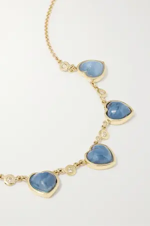 Jacquie Aiche 14-karat Opal And Diamond Necklace - Blue