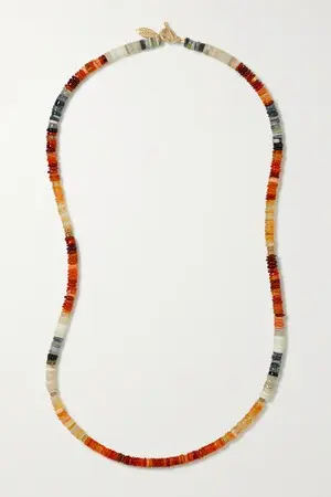 Jacquie Aiche 14-karat Gold, Opal And Diamond Necklace Orange