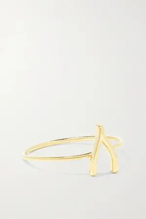 JENNIFER MEYER Mini Wishbone 18-karat Ring