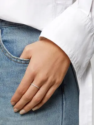 Ileana Makri Thread 18-karat Diamond Ring - Silver
