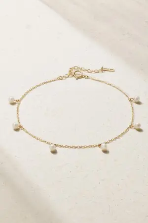 Mizuki 14-karat Pearl Anklet