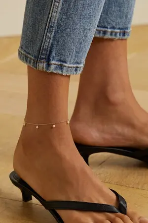 Mizuki 14-karat Pearl Anklet
