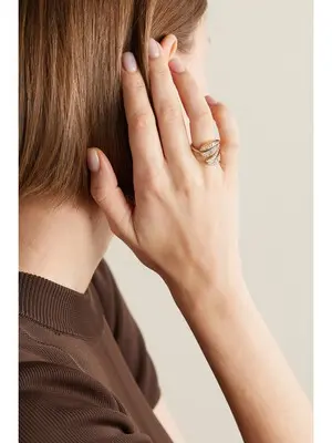 ANITA KO Palm Leaf 18-karat Diamond Ring - Gold
