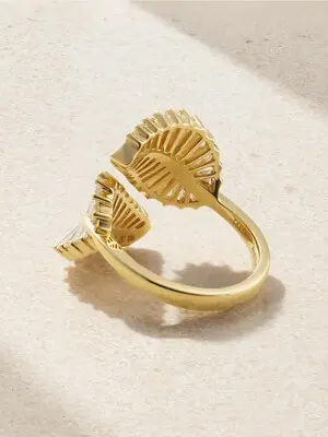 ANITA KO Palm Leaf 18-karat Diamond Ring - Gold