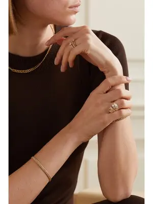 ANITA KO Palm Leaf 18-karat Diamond Ring - Gold