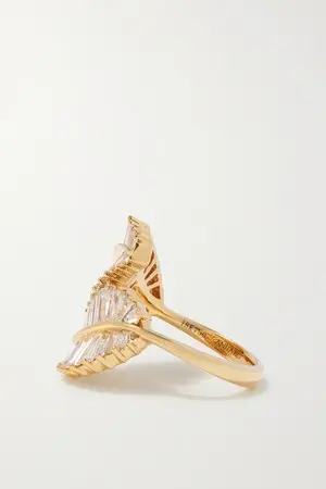 ANITA KO Palm Leaf 18-karat Diamond Ring - Gold