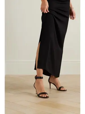 GIANVITO ROSSI Portofino 70 Leather Sandals - Black