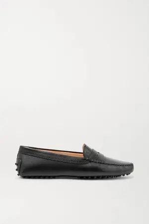 TOD'S Gommino Leather Loafers - Black