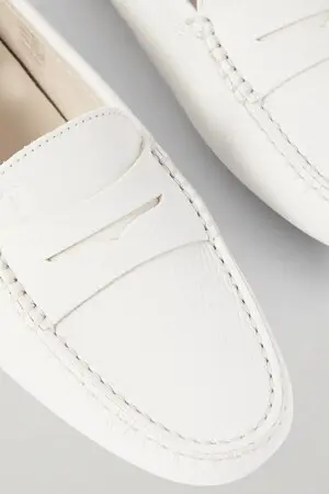 TOD'S Gommino Textured-leather Loafers