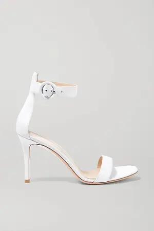 GIANVITO ROSSI Portofino 85 Leather Sandals - White
