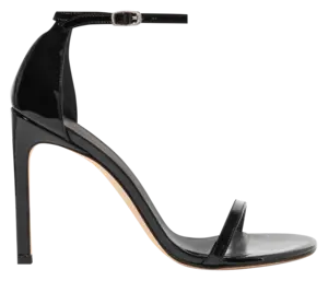 STUART WEITZMAN Nudistsong Patent-leather Sandals - Black