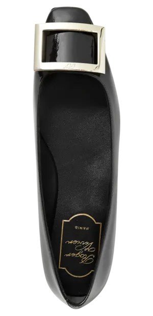 ROGER VIVIER Trompette Bellerine Ballet Flats - Black
