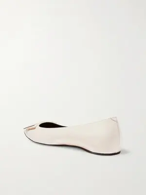ROGER VIVIER Trompette Bellerine Ballet Flats - White