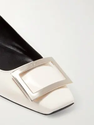 ROGER VIVIER Trompette Bellerine Ballet Flats - White