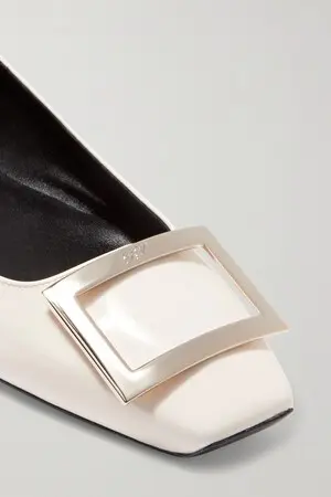 ROGER VIVIER Trompette Bellerine Ballet Flats - White